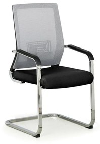 Konferenční židle ELITE NET, šedá/černá