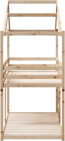 Patrová postel bez matrace 90 x 190 cm masivní borové dřevo 3282044