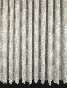 Voálová Luxusní vyšívaná záclona Versailles Cappuccino metráž Ervi 3634-18