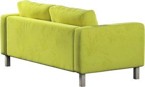 Potah na pohovku IKEA  Karlstad 2-místná, nerozkládací, krátký barva zelená látka lesklé, sametová