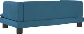Pelíšek pro psy modrý 80 x 45 x 30 cm samet 171894