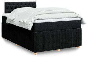 Box spring postel s matrací černá 120x200 cm textil 3287432