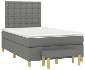 Box spring postel s matrací tmavě šedá 120x190 cm textil 3270433