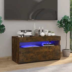 vidaXL TV skříňka s LED osvětlením 75 x 35 x 40 cm [804395] Barva: kouřový dub