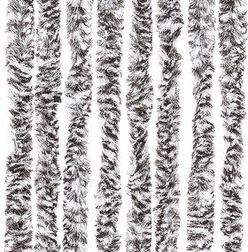 Závěs proti hmyzu hnědý a béžový 100 x 220 cm Chenille 284278