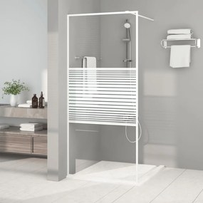 Sprchová zástěna walk-in bílá 90 x 195 cm čiré ESG sklo 152151