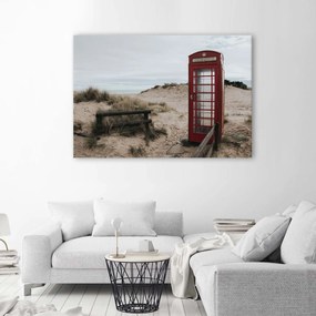 Gario Obraz na plátně Telefonní budka na pláži Rozměry: 60 x 40 cm