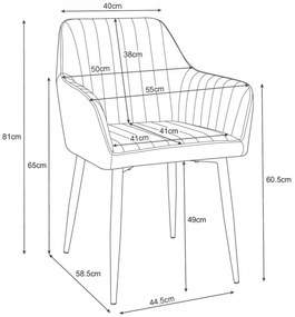 Set dvou jídelních židlí SJ.040 šedá