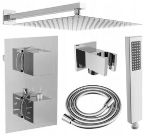 Mexen Cube DR02 podomítkový sprchový set s dešťovou sprchovou hlavicí 25 cm, Chromovaná - 77502DR0225-00