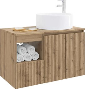 Sada koupelnového nábytku 2 ks Dub artisan Kompozitní dřevo 3404113