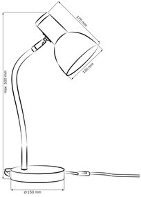 Stolní lampa MIMI 1xE27/10W/230V modrá