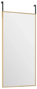 Zrcadlo na dveře zlaté 30 x 60 cm sklo a hliník - Default Title