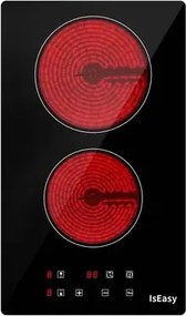 IsEasy T2V-01M černá / Sklokeramická varná deska / 2 zóny / 3000 W / d