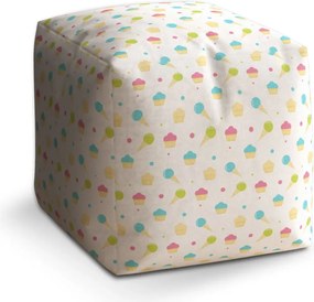 Sablio Taburet Cube Zmrzlinky s muffiny - 50x50x50 cm