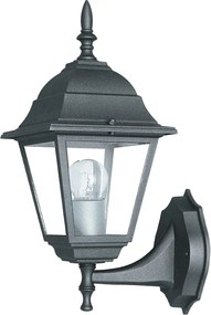 FAN LANT-ROMA/AP1A Venkovní nástěnné svítidlo UP ROMA černá, 1xE27, IP44, 19,5 x 35 x 14,6 cm - FANEUROPE