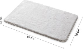 Gedy Gedy, FUZZY koupelnová předložka, 50x80 cm, 100% polyester, protiskluz, bílá, 96FY508002