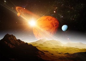 Fototapeta na míru Zářivý Saturn | Vliesová fototapeta na zed' | DFTNS1283