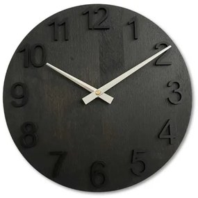 Designové nástěnné hodiny z masivního dřeva I SENTOP MAS017-3169-hands/silver