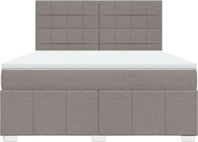 Box spring postel s matrací taupe 180x200 cm textil 3291751
