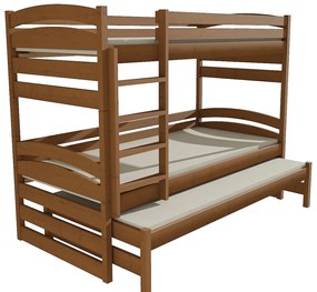Patrová postel s výsuvnou přistýlkou PPV 020 90 x 200 cm - DUB