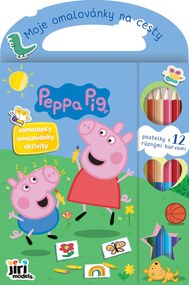 JIRI MODELS Moje omalovánky na cesty Peppa Pig s pastelkami a samolepkami 1