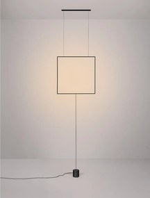 Matně černá kovová LED stojací lampa (výška 392 cm) Dahlia – Nova Luce