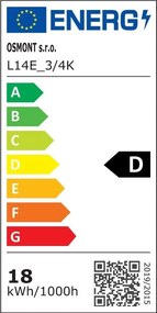 OS ELS71208 ELSA 2 IP stropní/nástěnné skleněné svítidlo bílá IP65 3000/4000 K 9W LED HF - OSMONT
