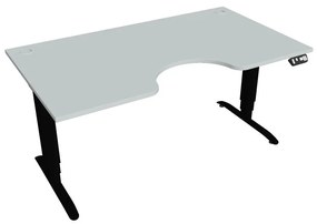 Hobis Motion Elektr. nastavitelný stůl 160x90 s pamětí - HOBIS ERGO MOTION MSE 3M 1600 Dekor stolové desky: šedá, Barva kovové podnože: černá