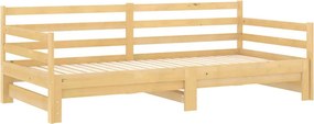 Výsuvná válenda 2× (90 x 200 cm) masivní borové dřevo 3083659