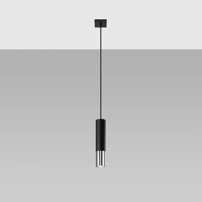 Sollux Lighting Závěsné svítidlo LOOPEZ 1 černé/chromové