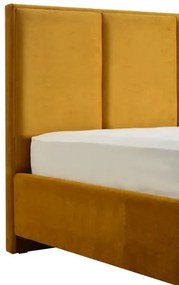 Čalouněná postel CESTO - žlutá 180 × 200 cm