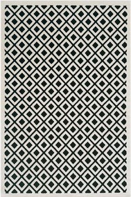 TZ Černobílý obdélníkový koberec Strado Polo Chessboard s kosočtvercovým vzorem Rozměr: 160x230 cm