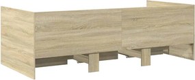 Válenda se zásuvkami bez matrace dub sonoma 90 x 190 cm 3280827