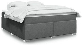 Box spring postel s matrací tmavě šedá 180x200 cm textil 3285152