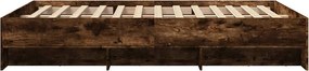 Rám postele kouřový dub 135 x 190 cm kompozitní dřevo 3295692