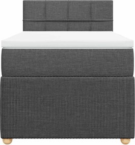 Box spring postel s matrací tmavě šedá 80 x 200 cm textil 3289584