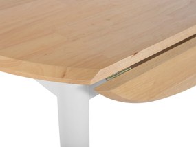 Jídelní stůl dřevo světle hnědá / světle šedá 60/92 x 92 cm OMAHA Beliani