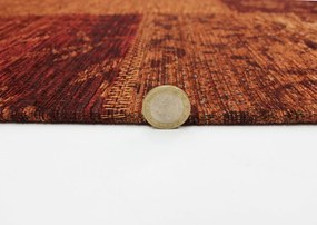 Flair Rugs koberce Kusový koberec Manhattan Patchwork Chenille Terracotta - 155x230 cm