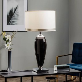 Stolní lampa Lund v bílé a černé barvě, výška 60cm