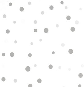Dětská vliesová tapeta s šedými puntíky, 137-1, Sambori, ICH Wallcoverings