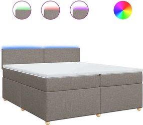 Box spring postel s matrací taupe 200x200 cm textil 3289084