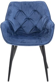 Jídelní židle Katanga - samet | modrá