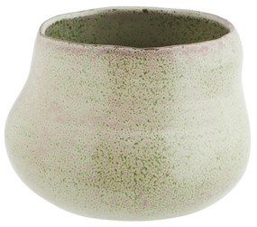 MADAM STOLTZ Kameninový obal na květináč Green 10 cm, zelená barva, keramika