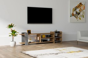 TV stolek ZEYNA 156 cm antracitový/ořech