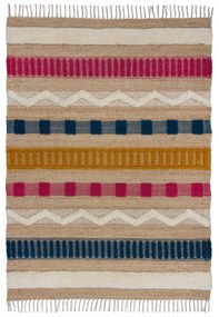 Flair Rugs, Kusový koberec Jubilant Medina Jute Natural/Multi, 160x230, vícebarevná, ložnice