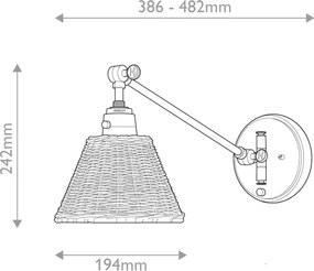 Hinkley HK-ARTI-1W-HB-NR-Bodové nástěn. svítidlo ARTI 1xE27/60W/230V zlatá/hnědá