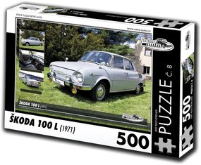 Puzzle retro-auta puzzle č. 8 škoda 100 l (1971) 500 dílků