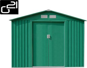 G21 Zahradní domek GAH 580 - 251 x 231 cm, zelený