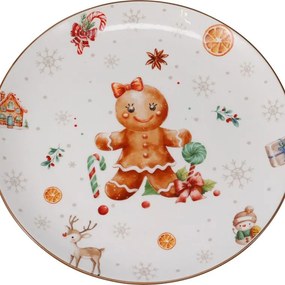 Porcelánový mělký talíř PERNÍČEK assort