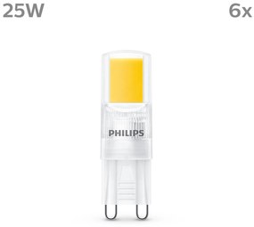 Philips LED žárovka G9 2W 220lm 2 700K čirá 6ks